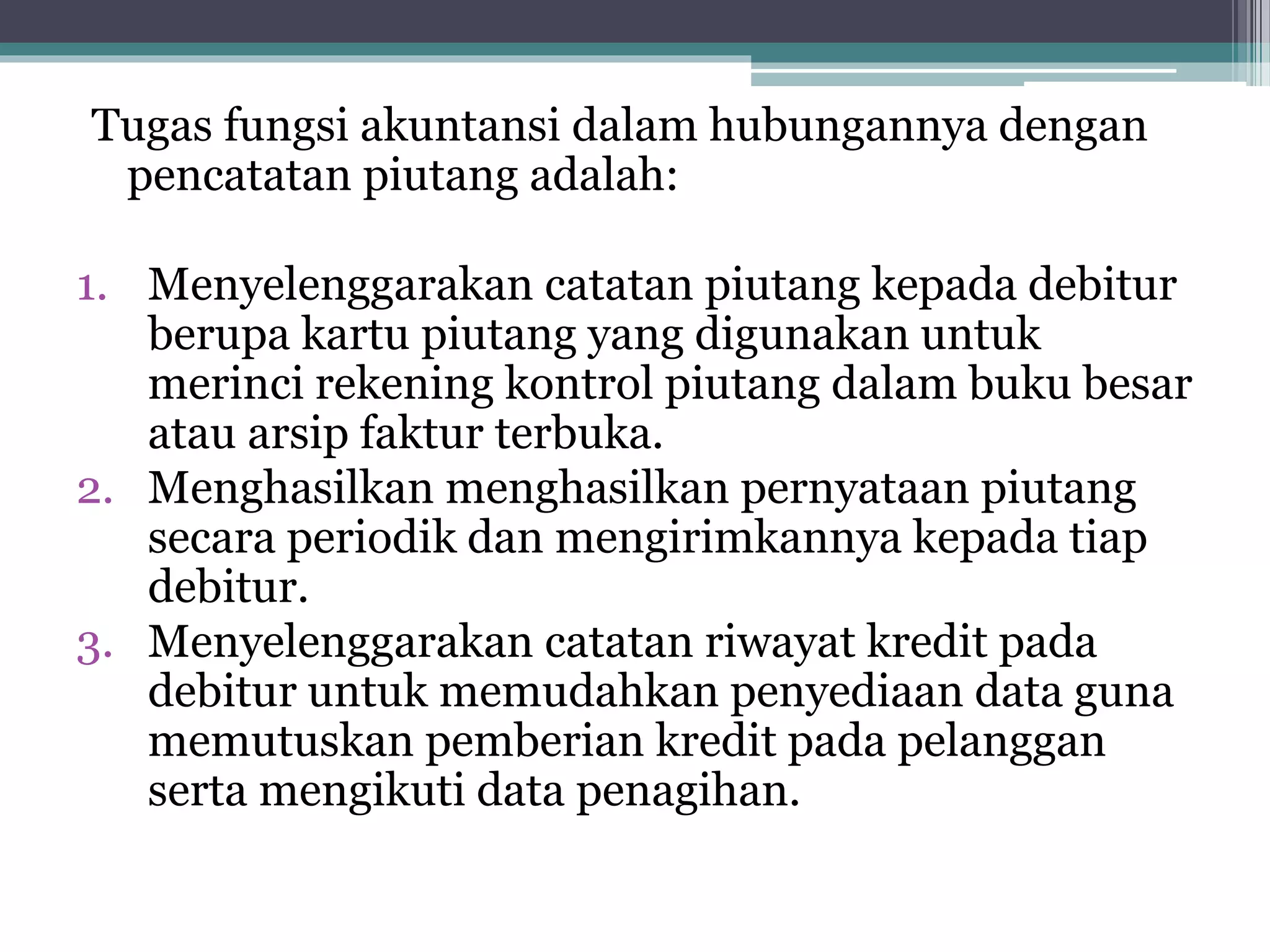 Sistem akuntansi piutang | PPTX