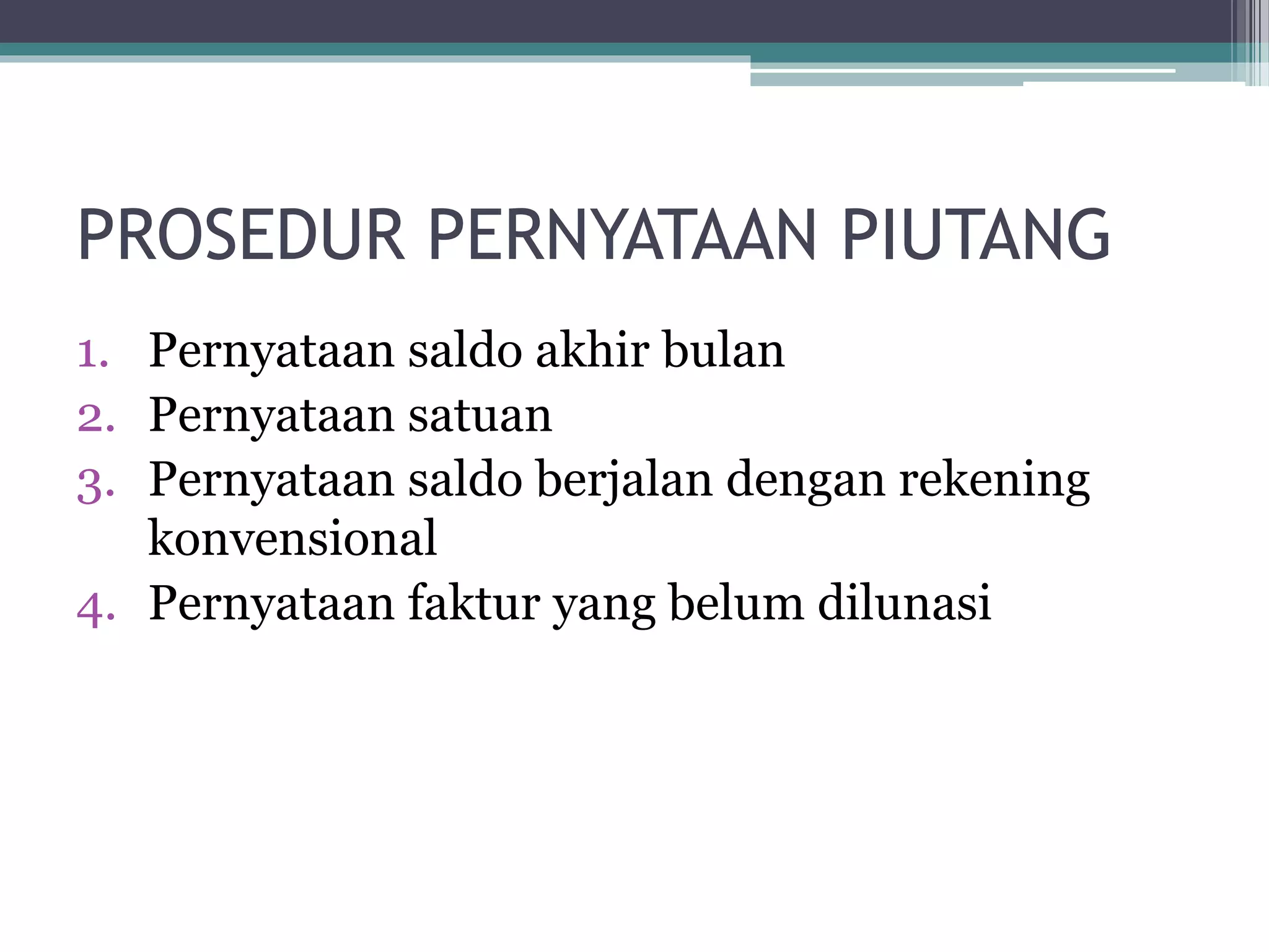 Sistem akuntansi piutang | PPTX