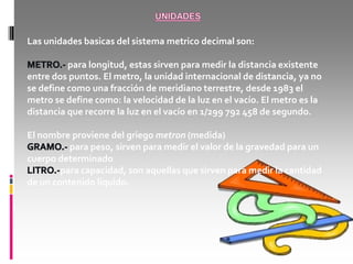 Sistema Metrico Decimal Blog | PPTX