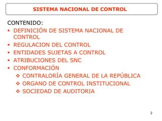 Sistema nacional de control jzr (acceso libre)2 | PPSX