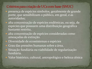 Sistema nacional de unidades de conservação | PPTX