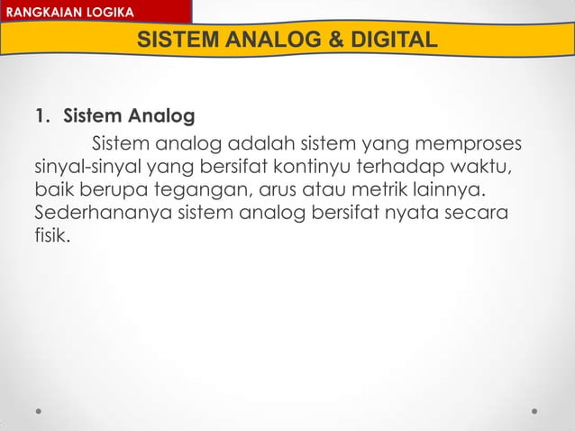 Sistem analog & digital | PPTX