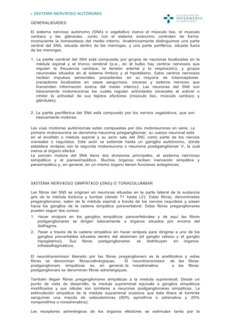 Sistema nervioso autónomo | DOCX