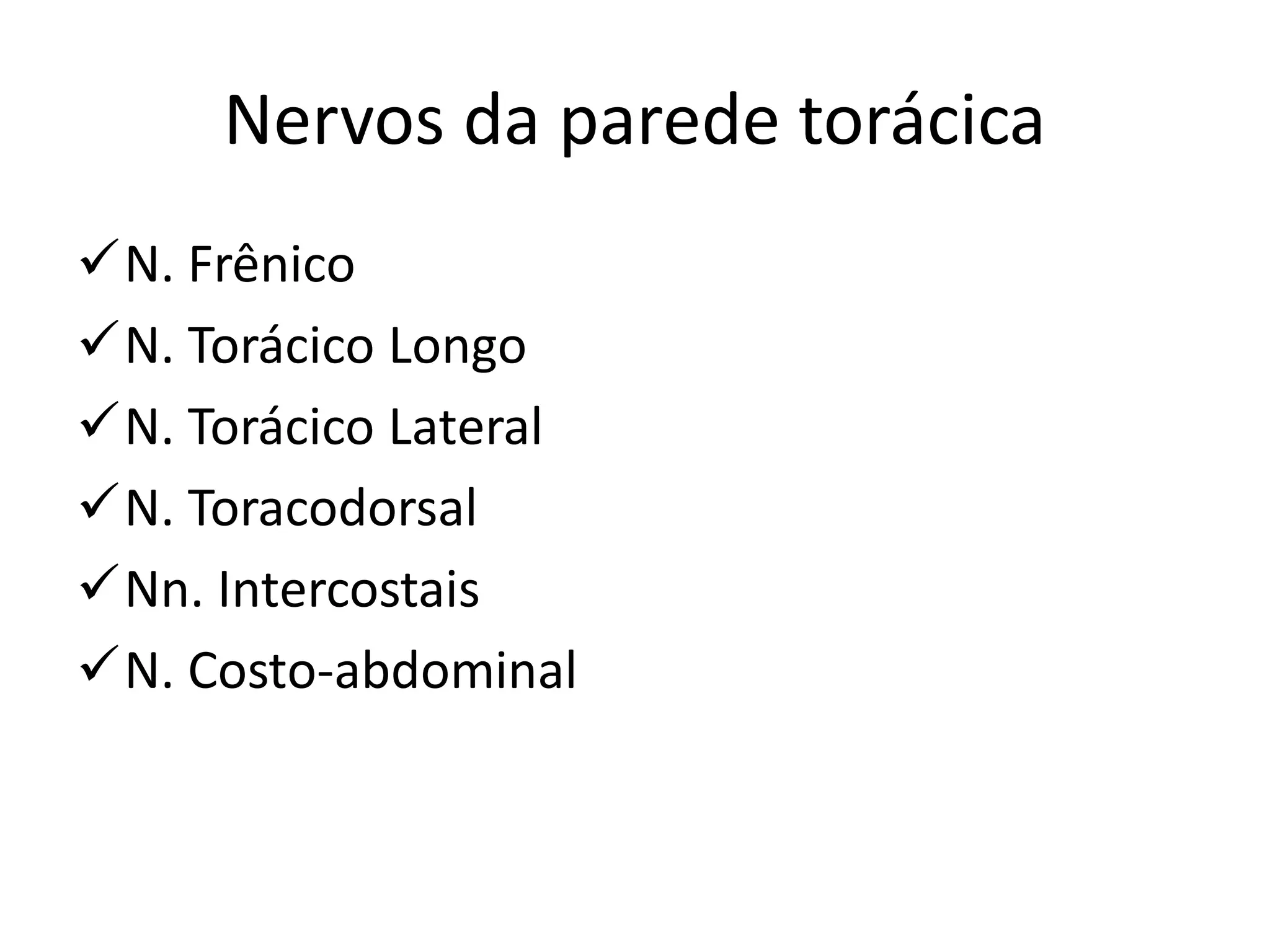 Sistema Nervoso: Plexo Braquial e SNP Da Parede Torácica | PPT