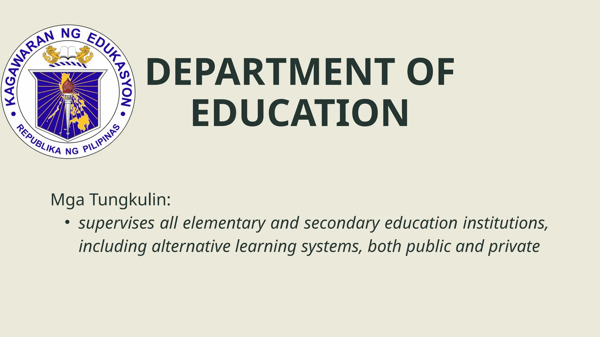 Sistema ng Edukasyon sa Pilipinas (DepEd) | PPT