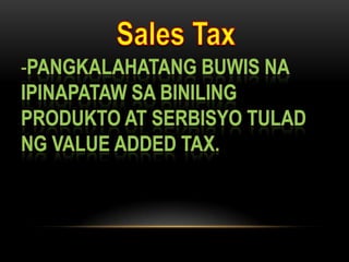 SISTEMA NG PAGBUBUWIS | PPTX