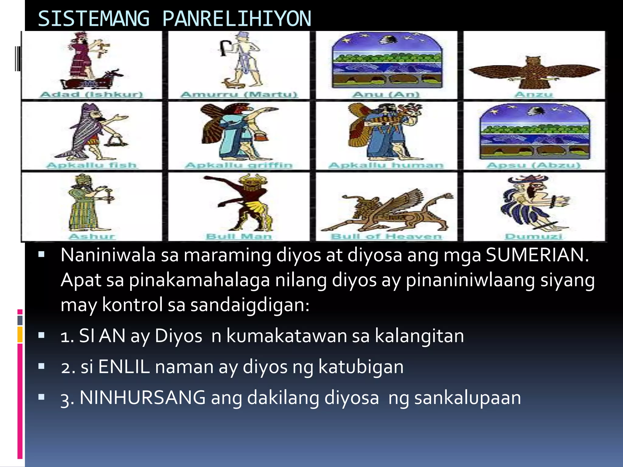 Sistemang panrelihiyon ng kabihasnang sumer sa mesopotamia | PPTX