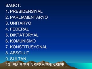 Sistemang pulitikal sa asya | PPT