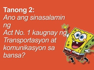 Sistema ng transportasyon at komunikasyon | PPSX