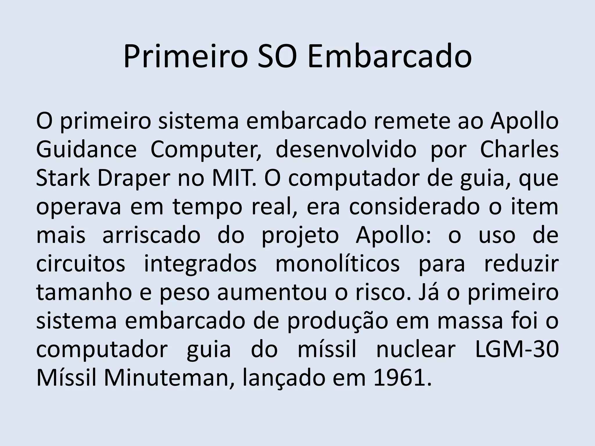Sistema operacional embarcado | PPT