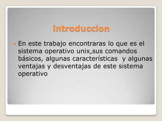 Sistema operativo unix | PPTX