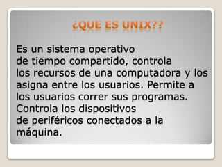 Sistema operativo unix | PPTX