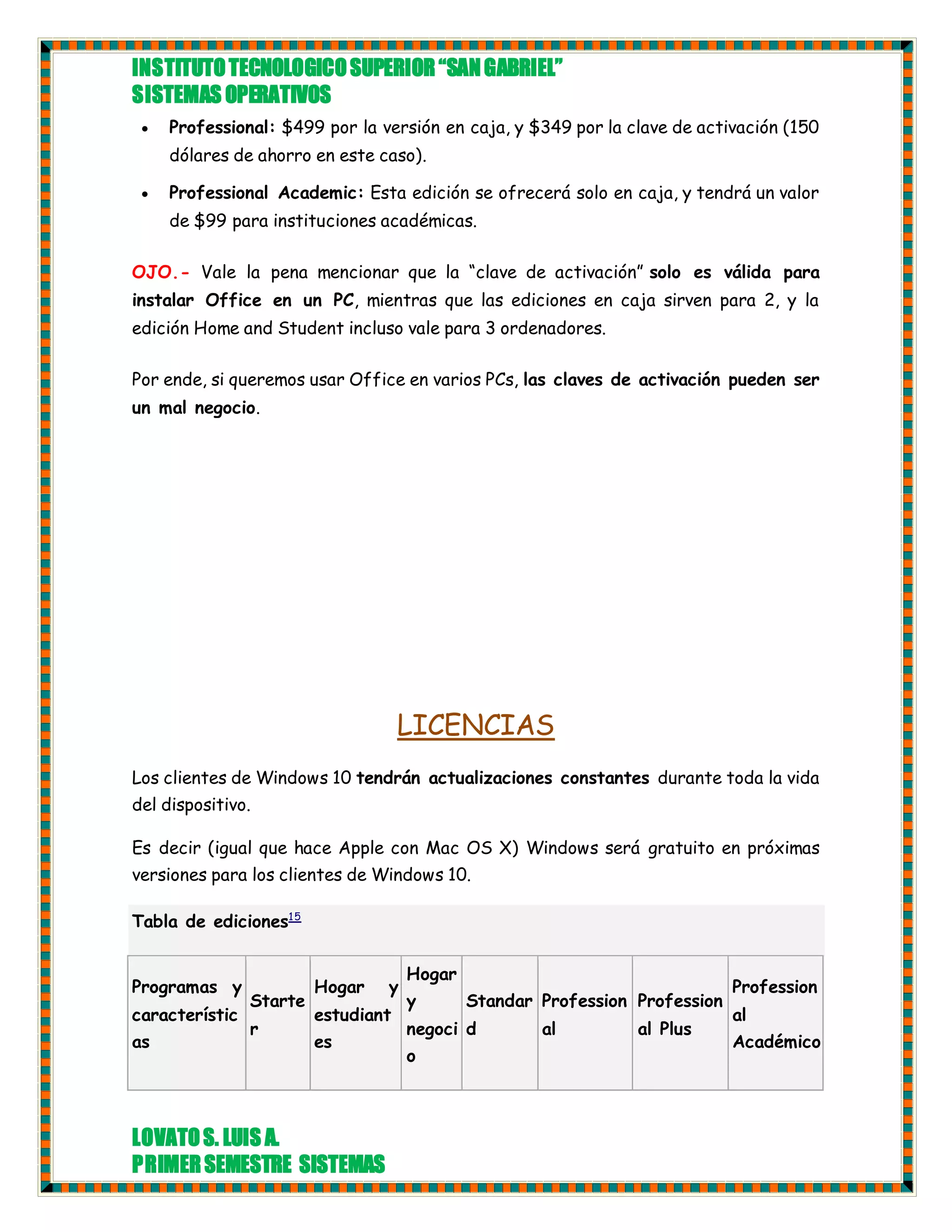 Sistema operativo windows 2010 | PDF