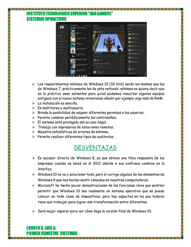 Sistema operativo windows 2010 | PDF