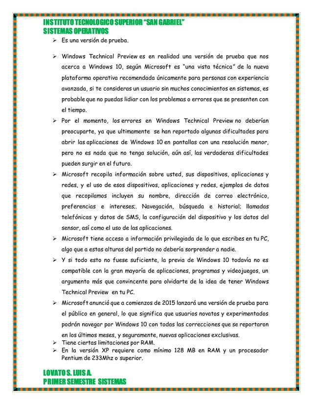Sistema operativo windows 2010 | PDF