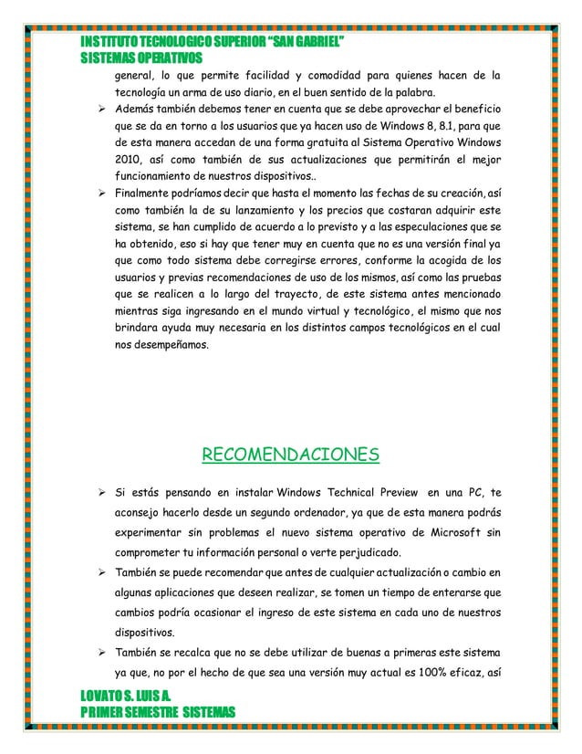 Sistema operativo windows 2010 | PDF