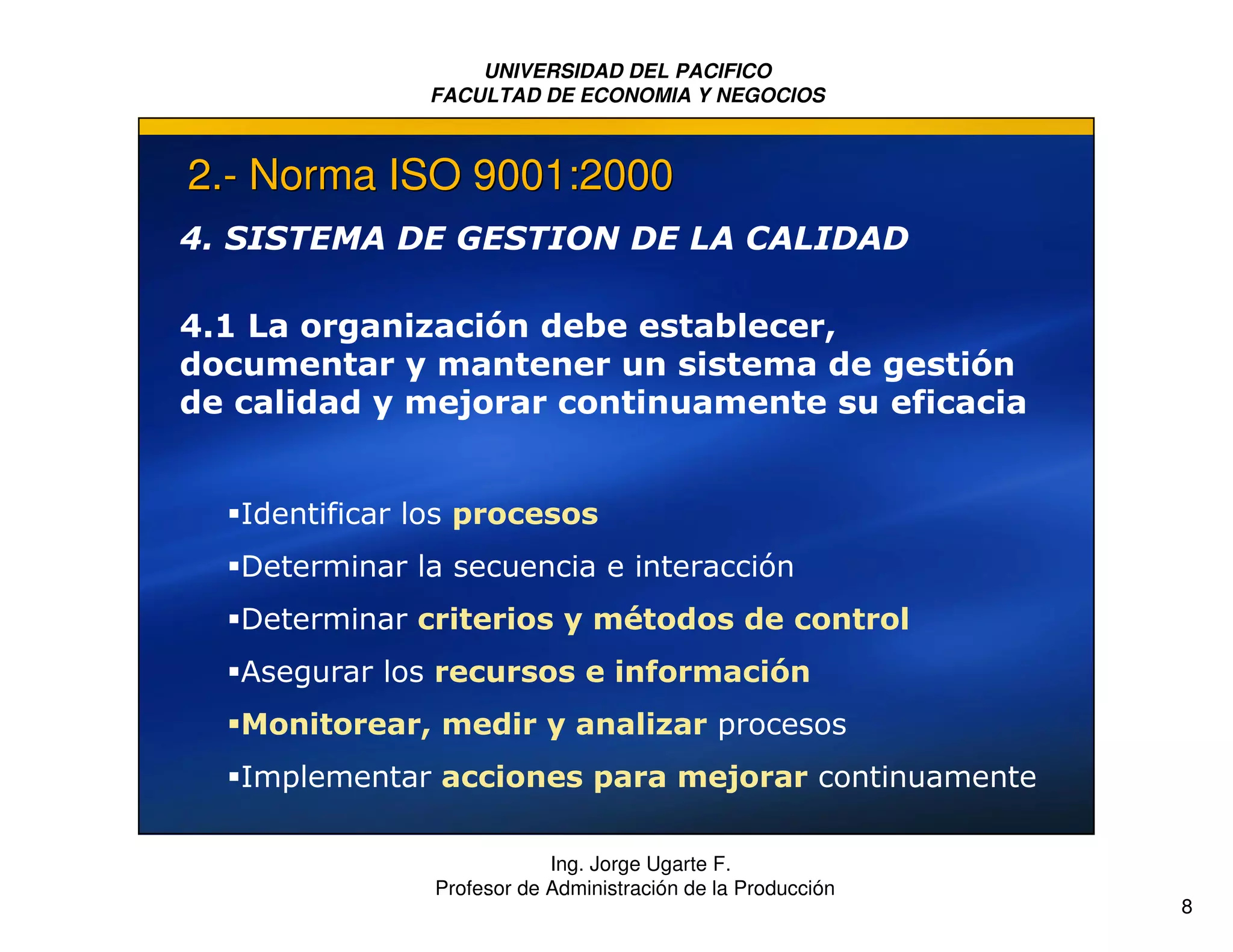 Sistemas De Gestión De Calidad Iso 9001 2000. | PPT