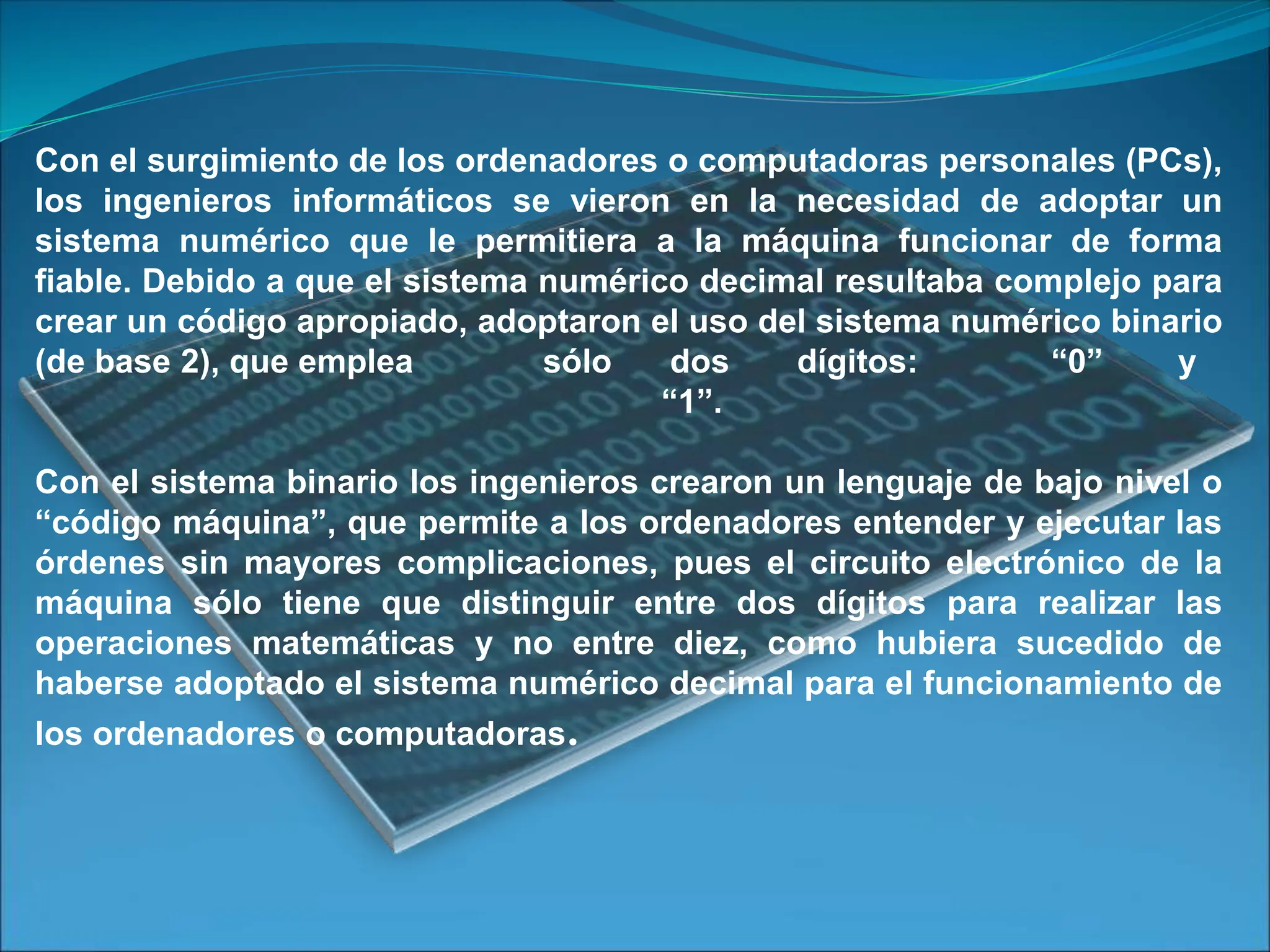 PRESENTACION SOBRE SISTEMAS BINARIOS .pptx | Computing | Technology ...