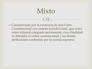 Sistemas de control constitucional | PPTX