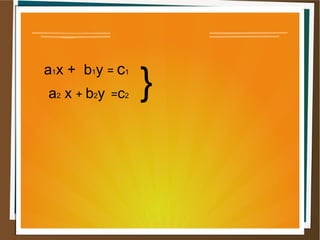 Sistemas de ecuaciones compatibles e incompatibles condiciones | PPT