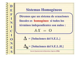 Sistemas de ecuaciones lineales | PDF