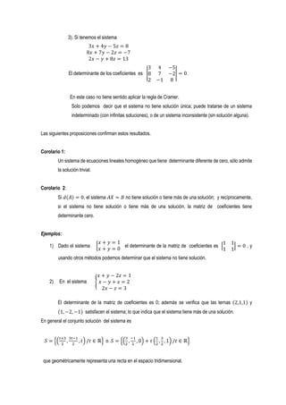 Sistemas de ecuaciones lineales | PDF