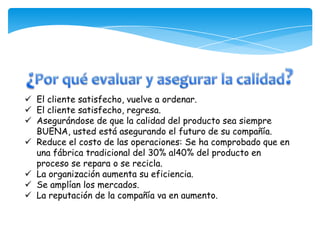 Sistemas de gestion de calidad | PPTX