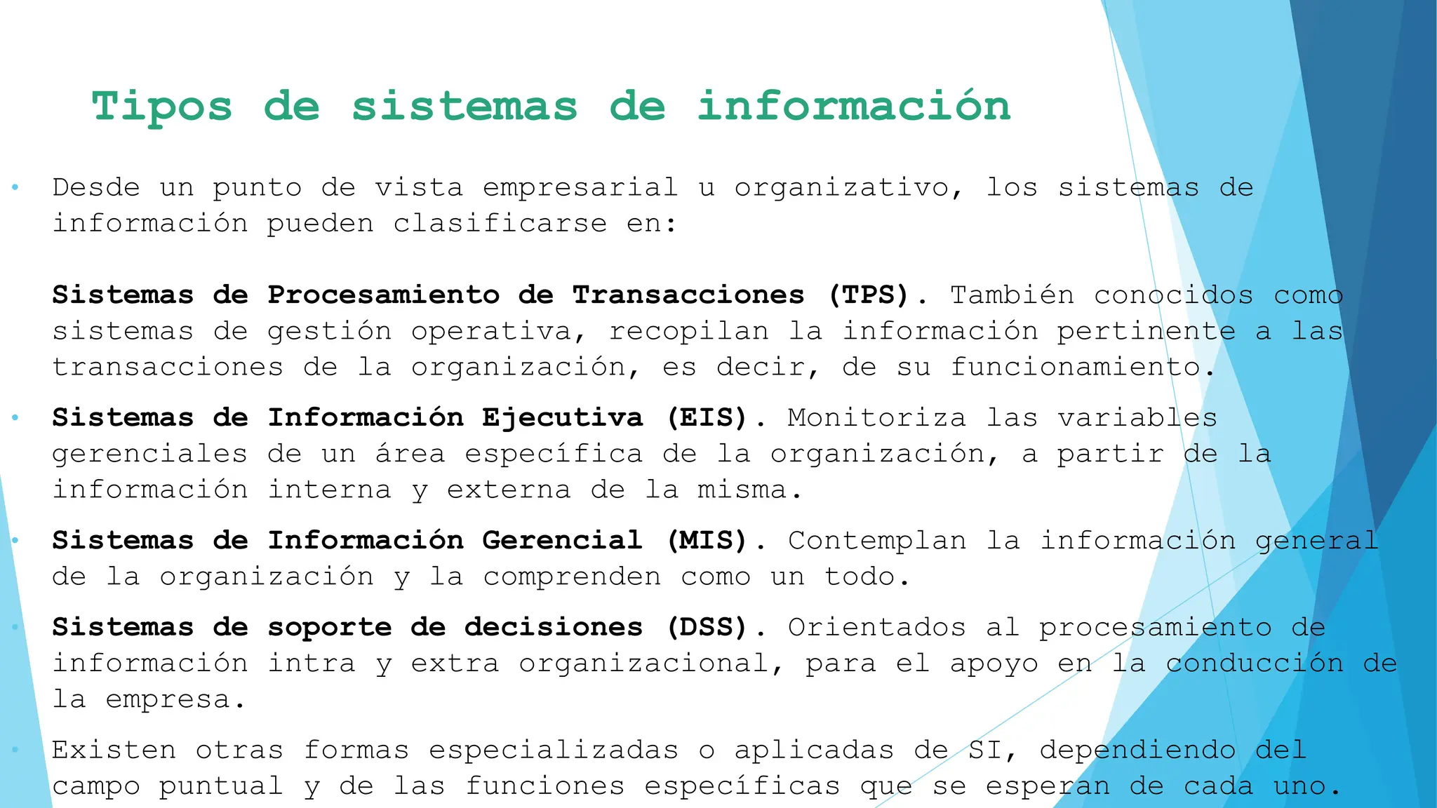 SISTEMAS DE INFORMACIÓN, SESIÓN 23 DEL CURSO ANÁLISIS Y DISEÑO DE ...