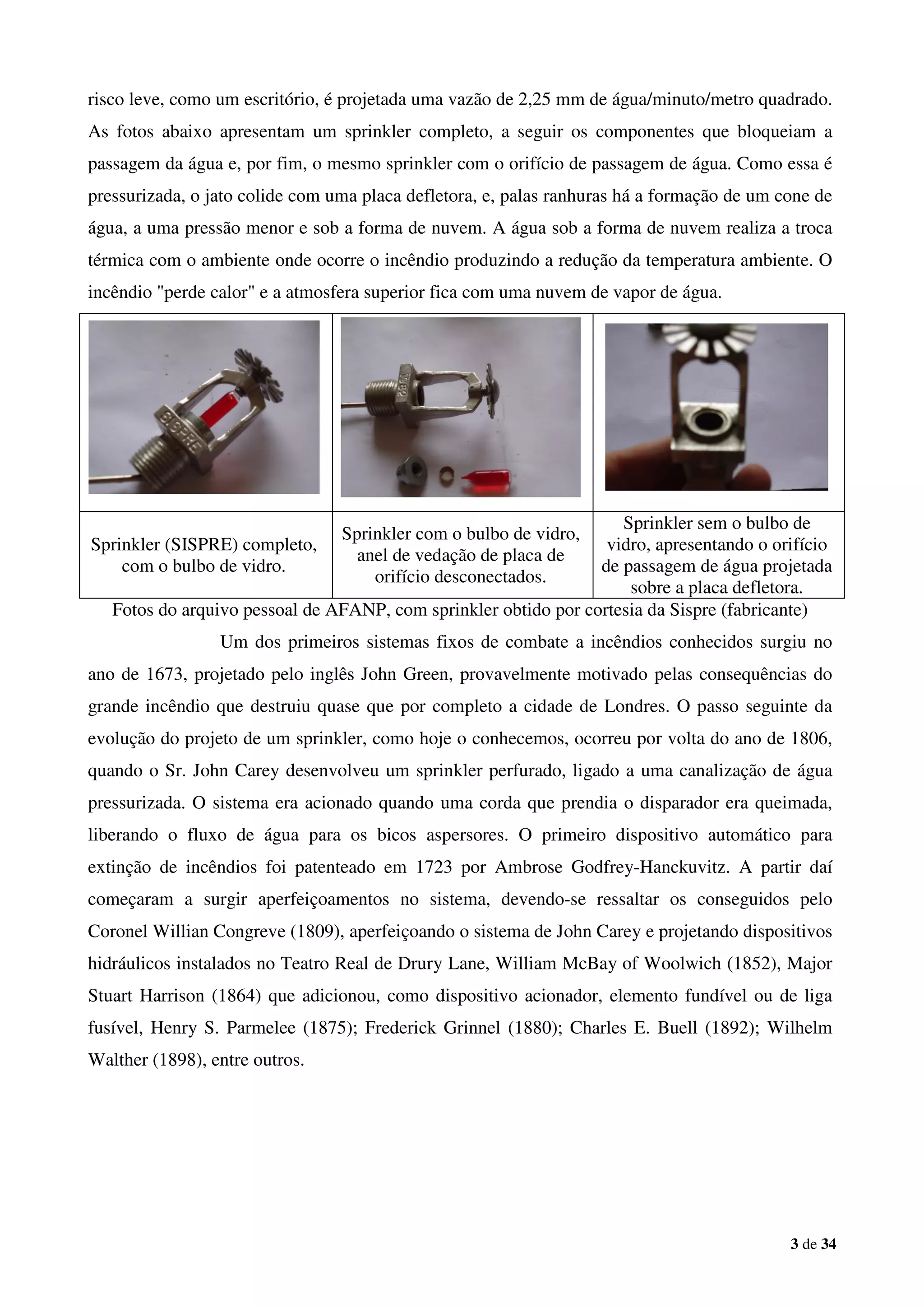 Sistemas de sprinklers para combate a incêndios | PDF