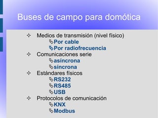 Sistemas domóticos basados en bus de campo | PDF