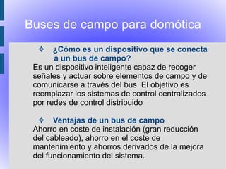 Sistemas domóticos basados en bus de campo | PDF