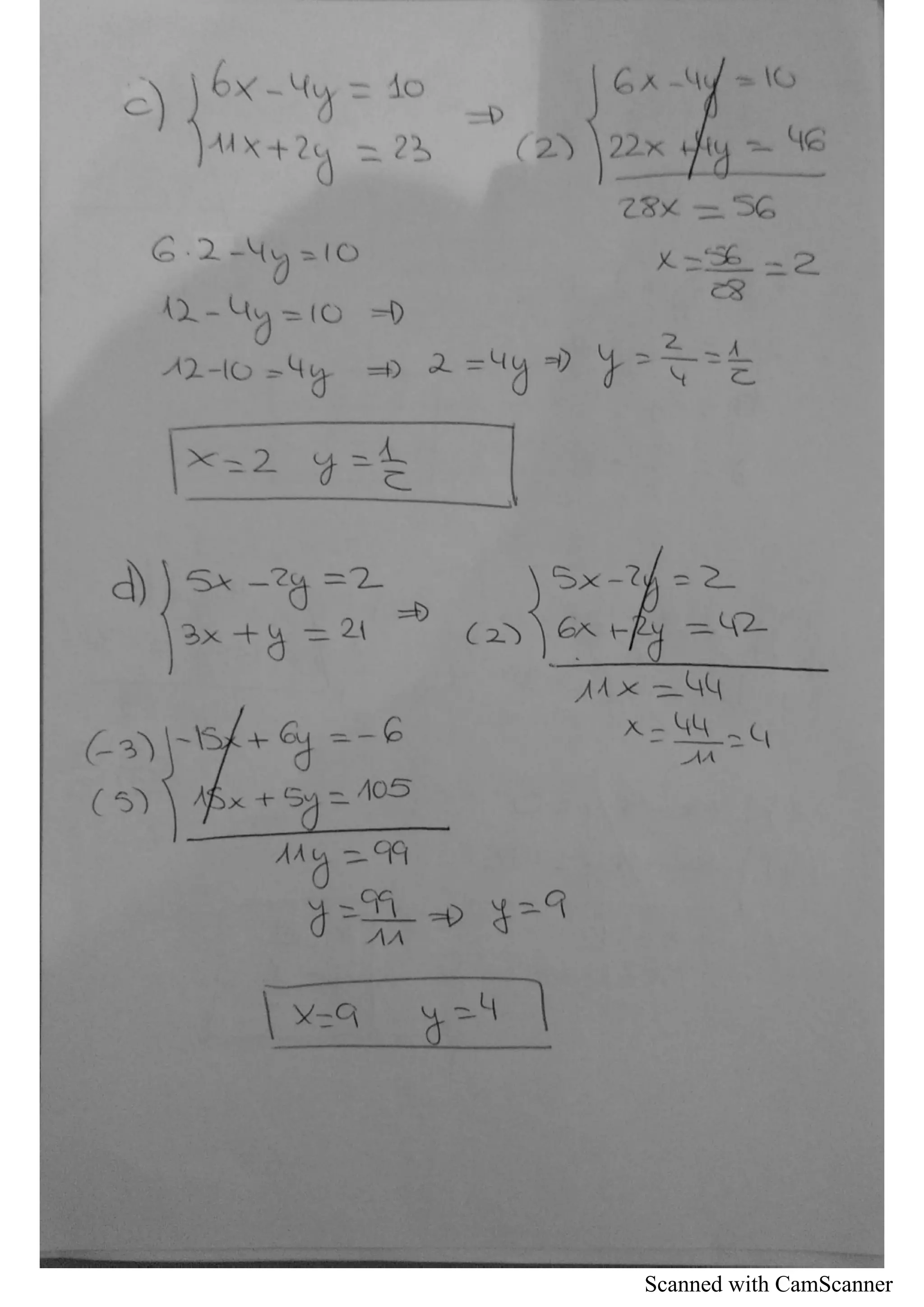 Sistemas de ecuaciones ejercicios | PDF