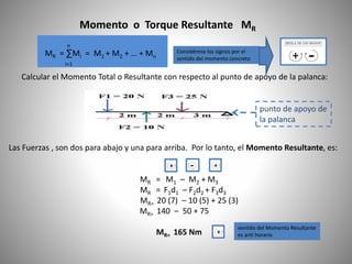 El Equilibrio Rotacional (momento o torque). Presentación diseñada por ...