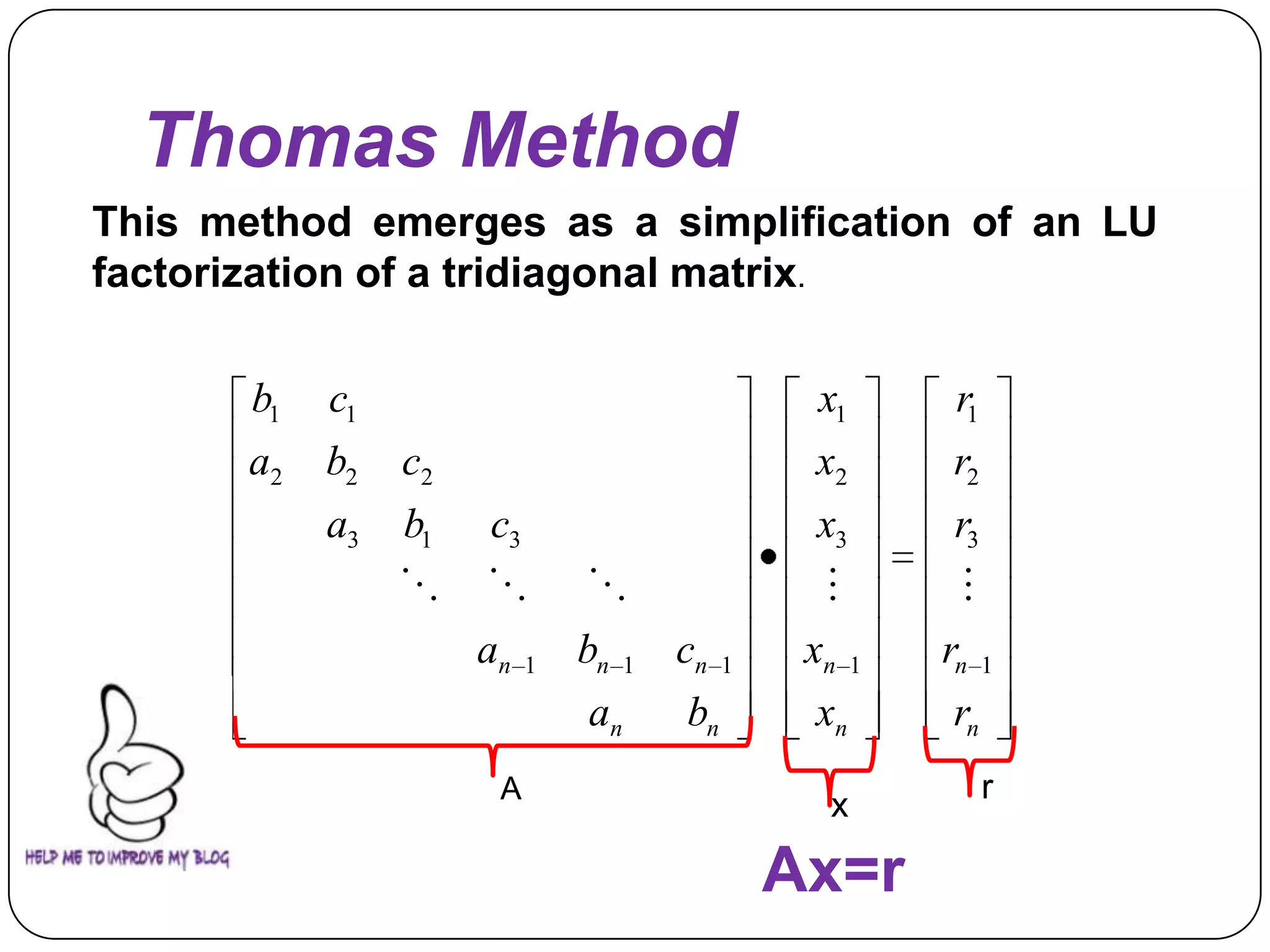 Cholesky method and Thomas | PPTX