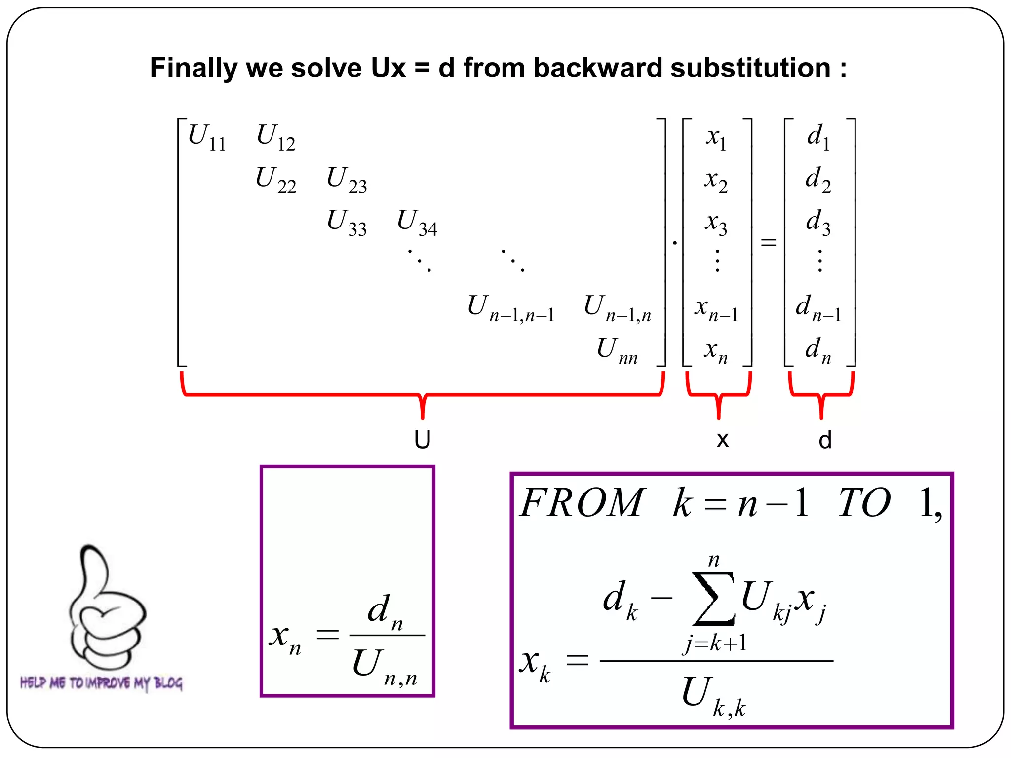 Cholesky method and Thomas | PPTX