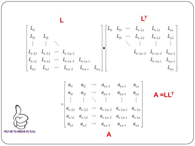 Cholesky method and Thomas | PPT