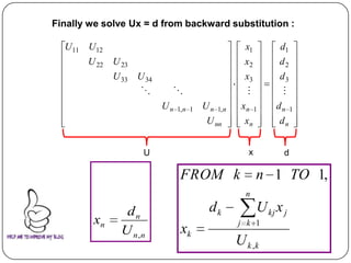 Cholesky method and Thomas | PPTX