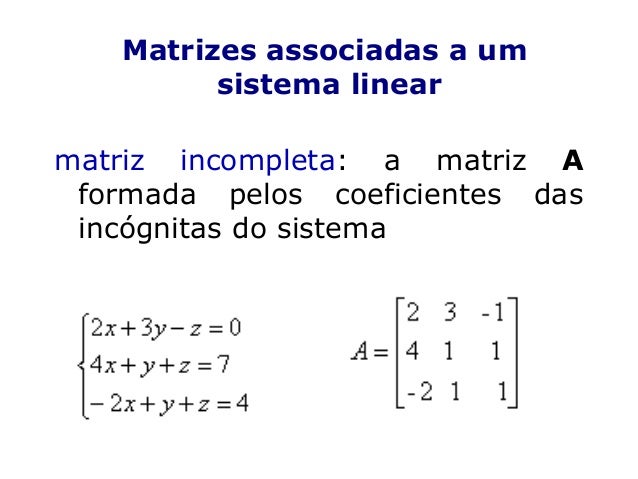 Sistemas lineares