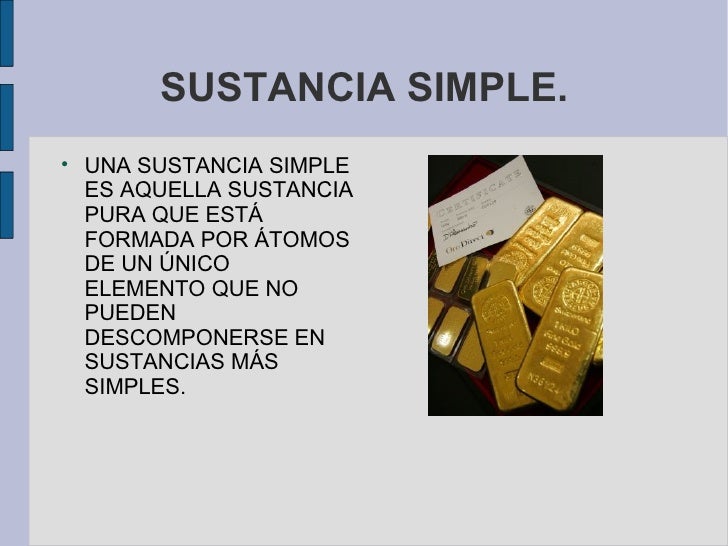 Sustancias Simples