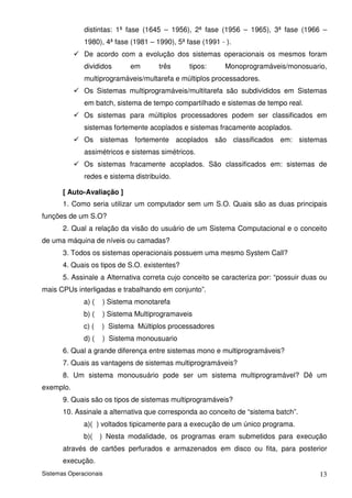 Sistemas operacionais | PDF