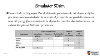 Sistemas Operacionais - Aula 04 - Prática 1 - (SOSim) | PDF