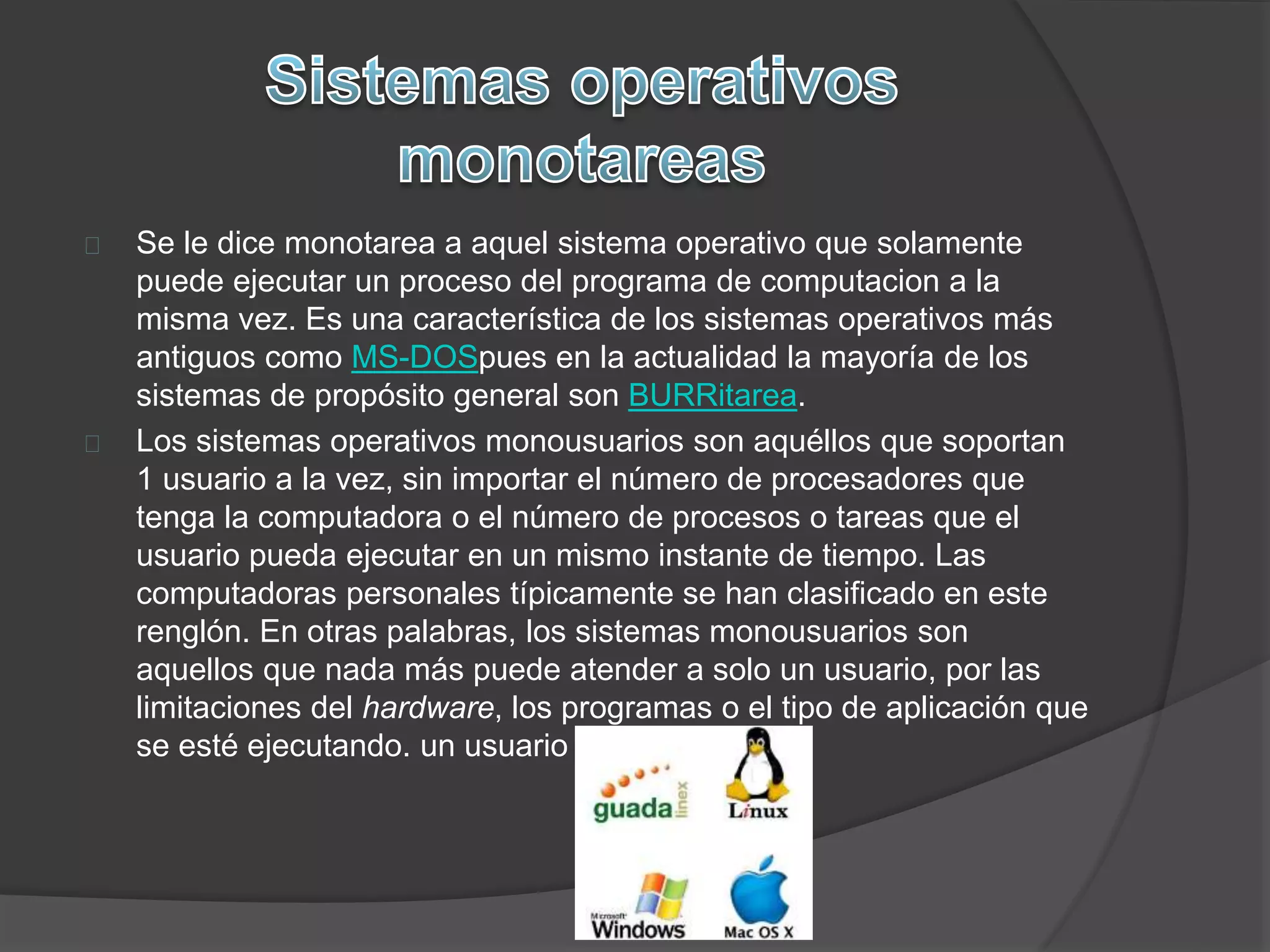Sistemas operativos ejemplos de algunos | PPTX