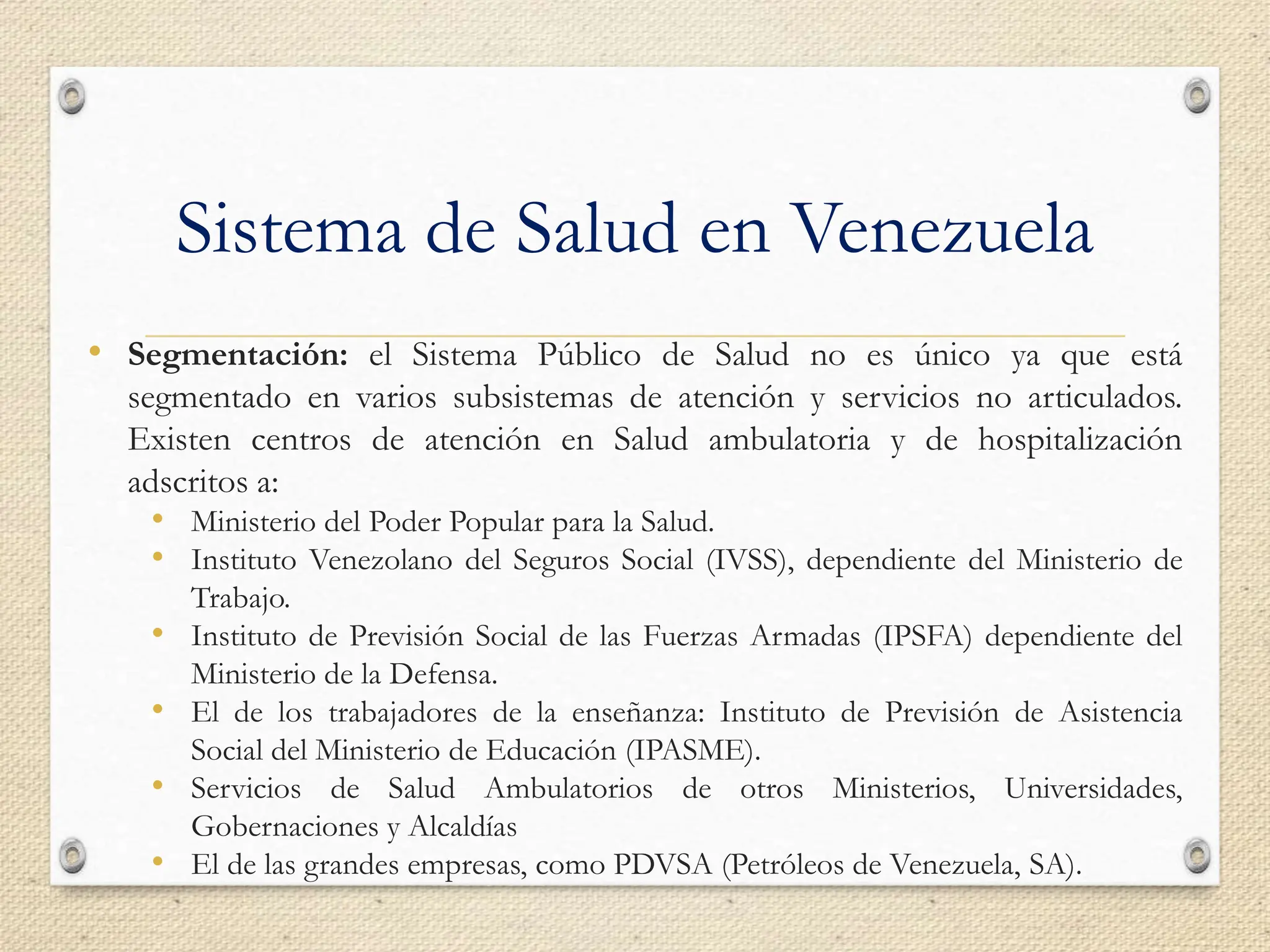 Tipos de Sistemas Sanitarios y Redes de Atención en Salud | PPT