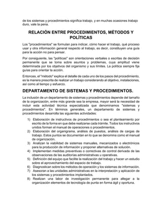 Sistemas y procedimientos | PDF