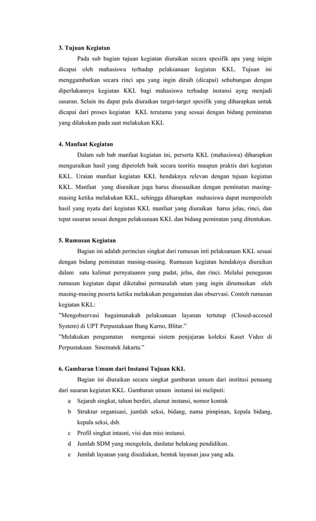 Sistematika laporan-kuliah-kerja-lapangan | PDF