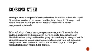 Sistematika dan Konsepsi Etika | PDF
