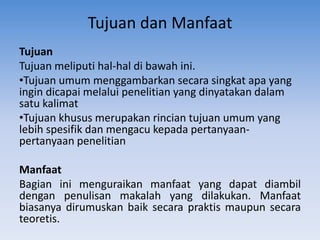 Sistematika penulisan karya ilmiah (makalah) | PPTX