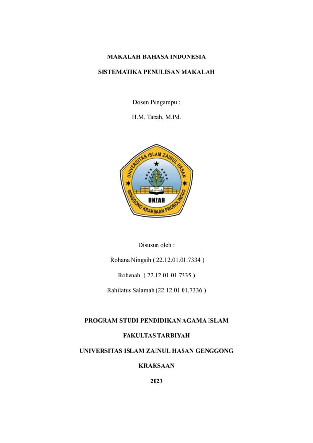 Sistematika Penulisan Makalah.docx