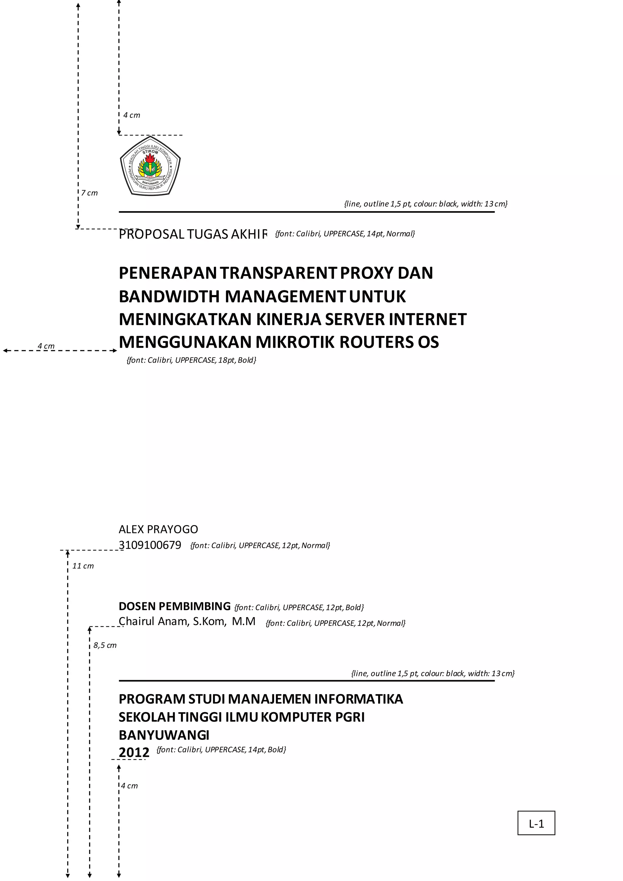 Sistematika penulisan proposal/laporan ta stikom banyuwangi | DOCX