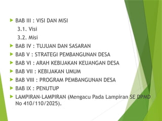 Sistematika dokumen RPJMDesa Loteng.pptx